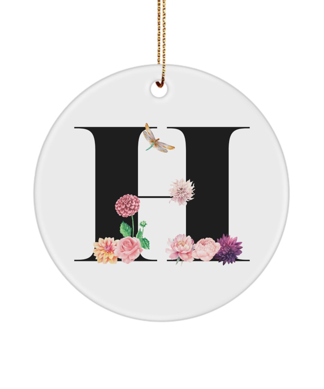 H Monogram Gift, Initial H, H Letter Gift, H Alphabet Gift, H Ornament ...