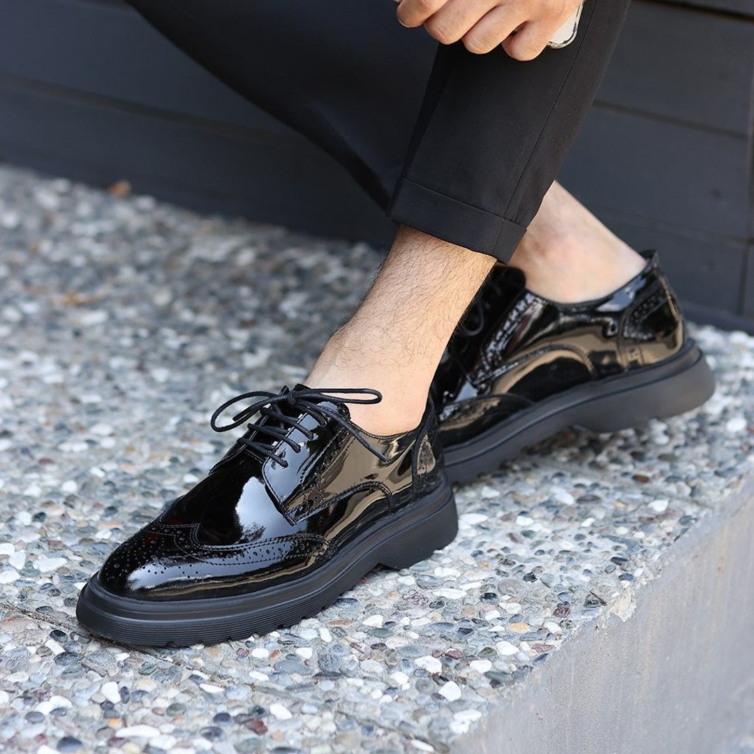 Handmade Genuine Leather Casual Men Shoes Daily Classic Shoes for Men's ...