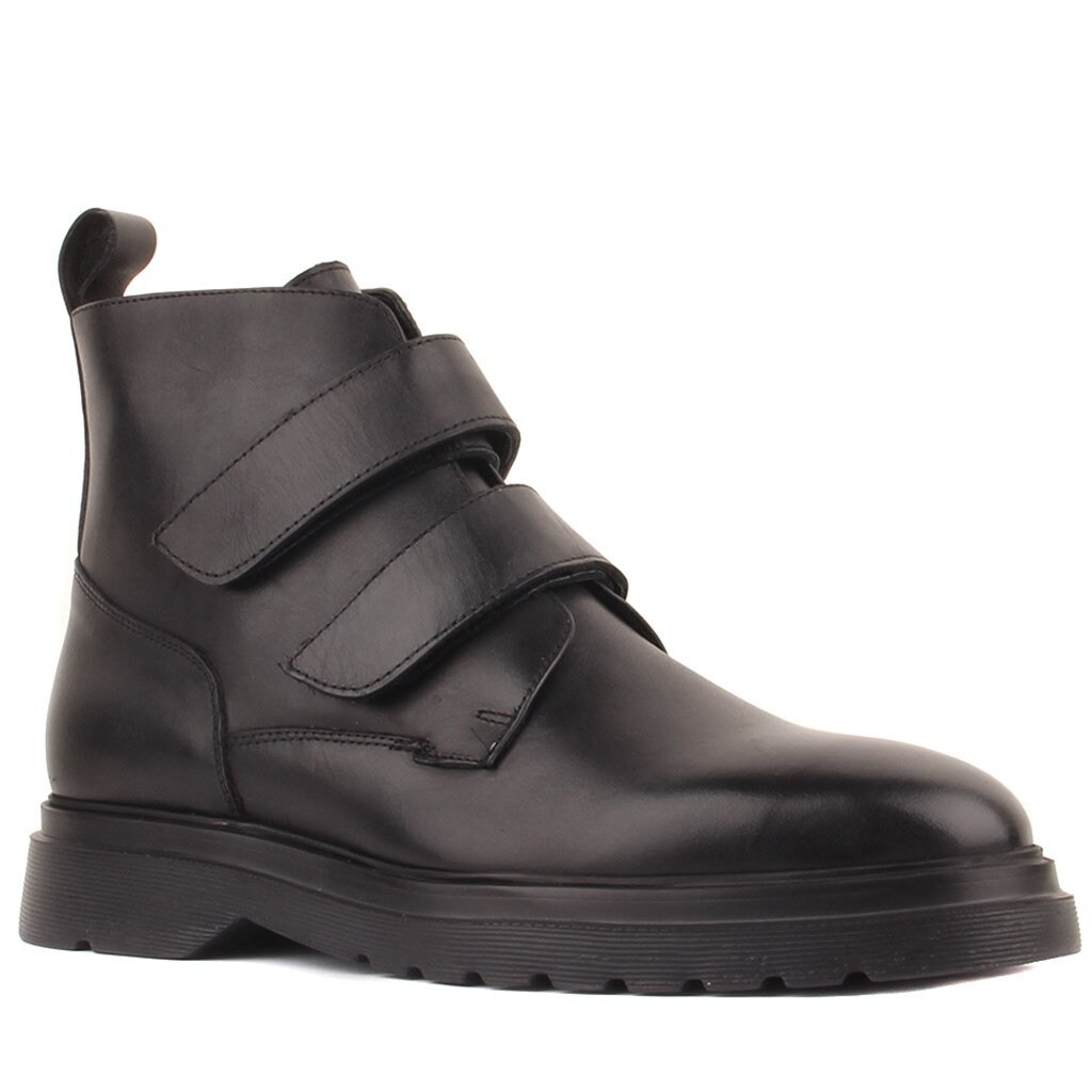 Genuine Leather Men Boot Handmade Velcro Boots Chelsea Men Boot Men ...