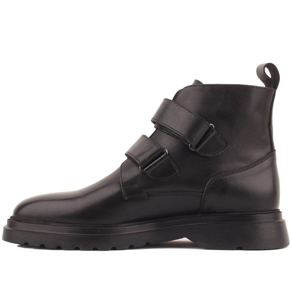 Genuine Leather Men Boot Handmade Velcro Boots Chelsea Men Boot Men ...