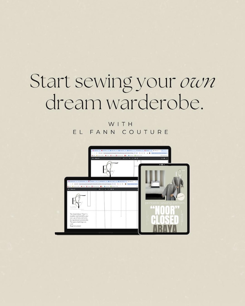 Abaya Sewing Pattern PDF Download – Amara Abaya, Easy Beginners and ...