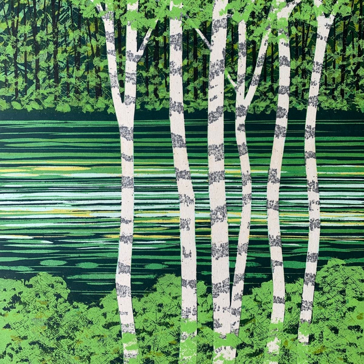 Fumio Fujita: river and Birch B 1991 - Etsy