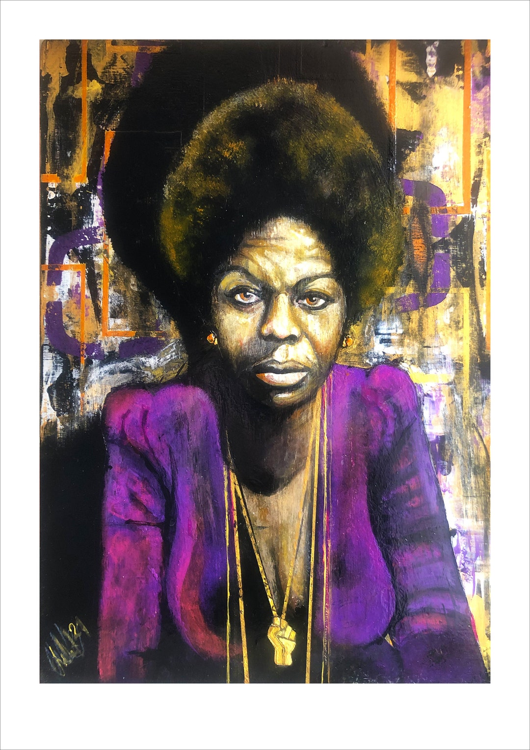 Nina Simone A2 Print on 310 Gsm Fine Art Paper, Signed Limited Edition ...
