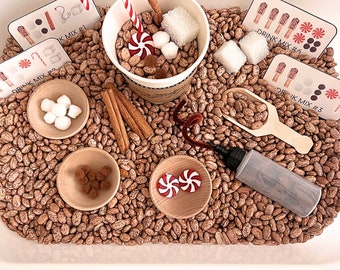 Hot Cocoa Sensory Bin Kit, Hot Chocolate Kit, Christmas Gift, Preschool ...