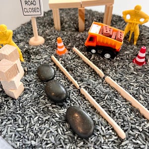 Construction Site Sensory Play Kit for Kids – Imaginative Activity Bin ...