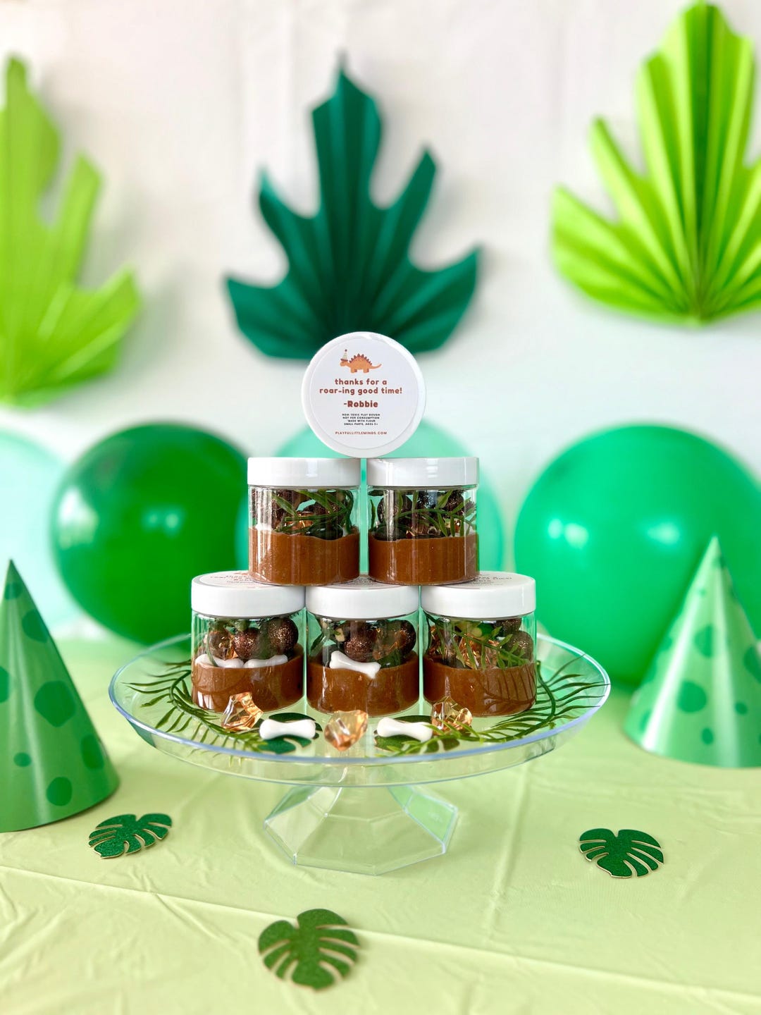 Dino Play Dough Party Favors - Etsy