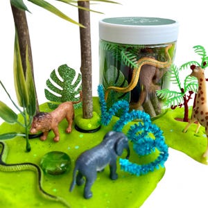 Jungle and Safari Animals Playdough Kit - Etsy