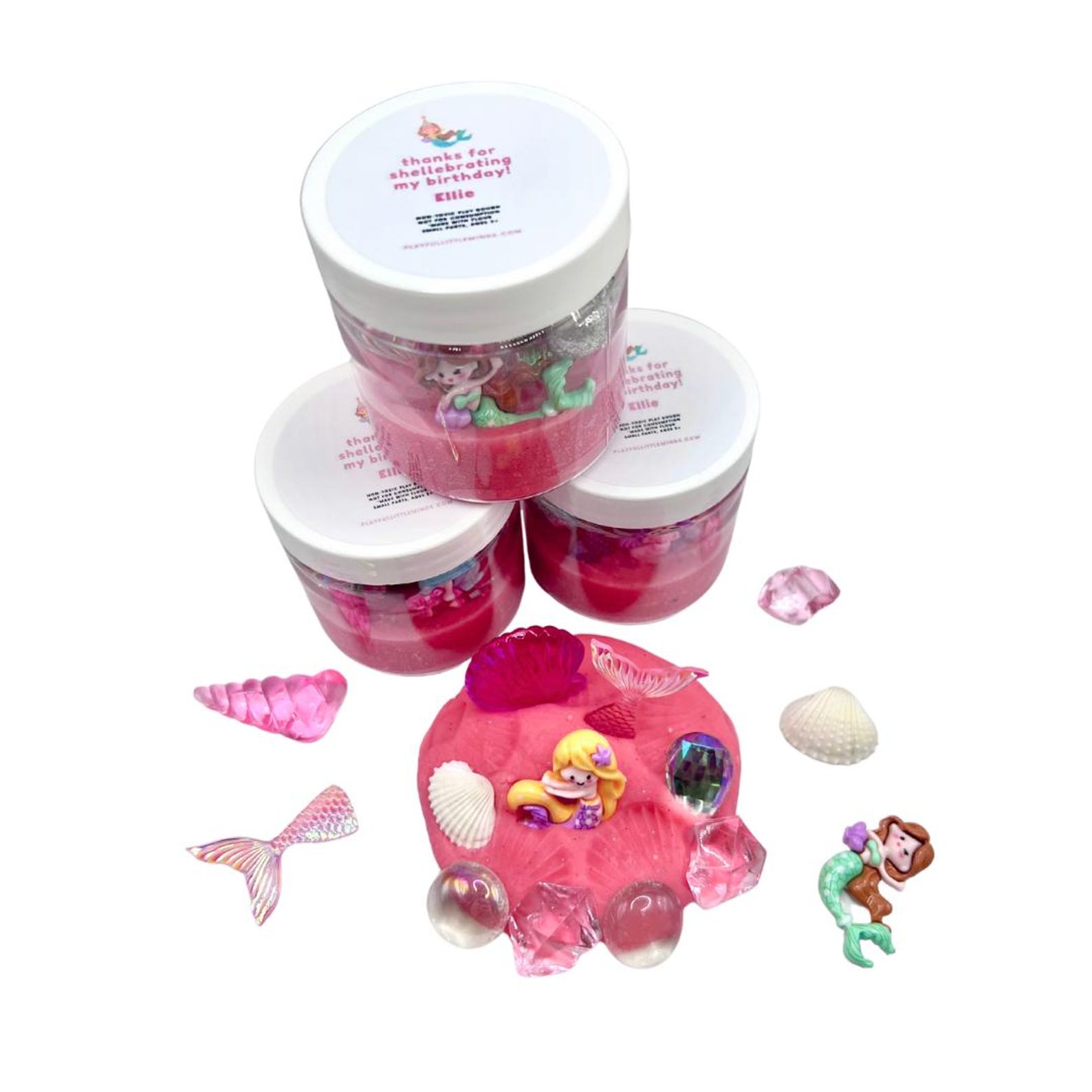 Custom Mermaid Play Dough Favors for Birthday Party Goodie Bags - Etsy