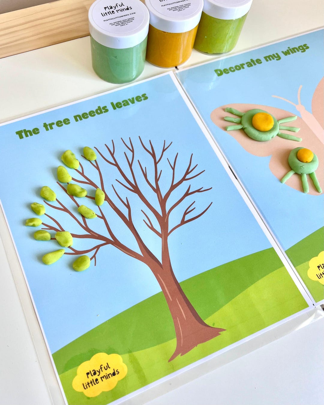 Spring-themed Playdough Learning Mats: Educational Sensory Activity - Etsy