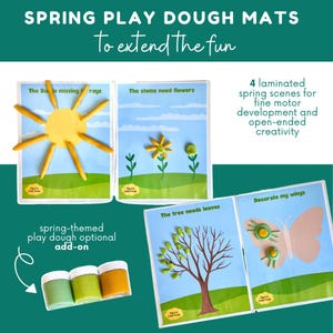Spring-themed Playdough Learning Mats: Educational Sensory Activity - Etsy