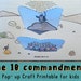 Bible Memory Match Game, the Ten Commandments, Bible Craft for Kids ...