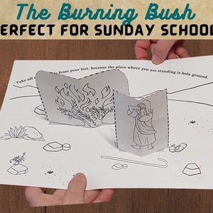 Moses and the Burning Bush, Sunday School Craft, Bible Story Activity ...