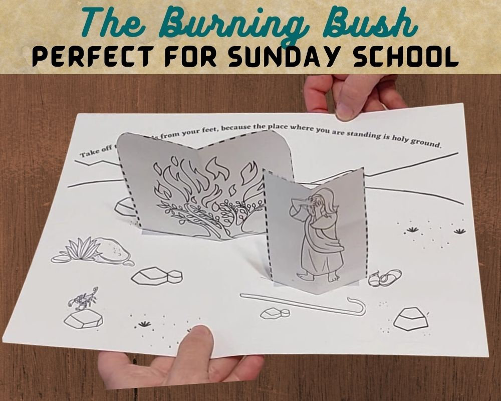 Moses and the Burning Bush, Sunday School Craft, Bible Story Activity ...