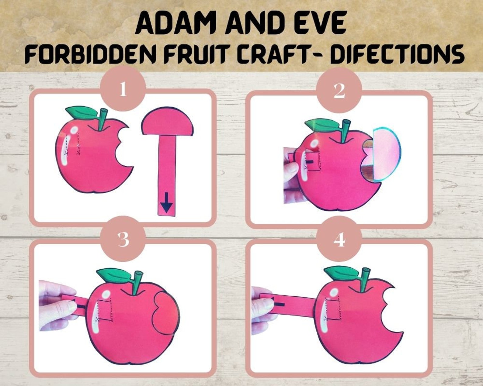 Adam and Eve Bible Craft for Kids, the Fall, Sunday School Craft ...