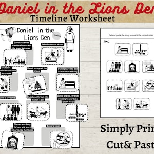 Daniel in the Lion Den Printable, Bible Activity for Kids, Old ...