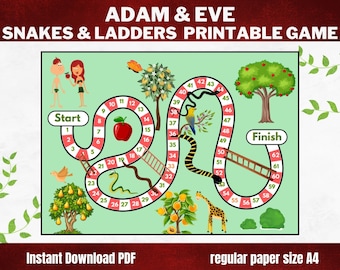 Adam and Eve in the Garden of Eden Two Page Spread for Bible - Etsy