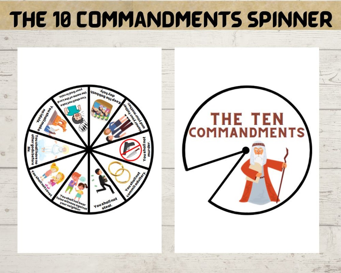 The Ten Commandments Printable, Sunday School Craft, Bible Story ...
