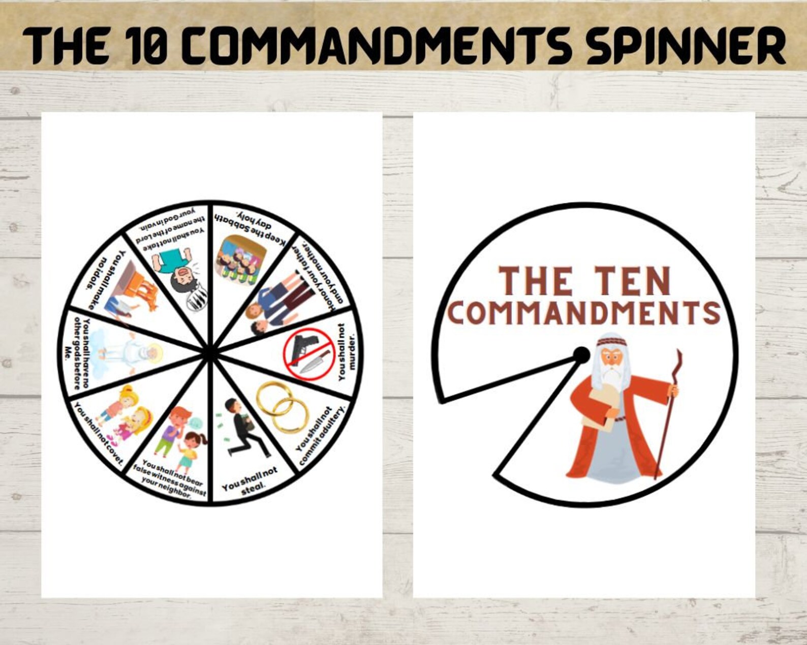 The Ten Commandments Printable, Sunday School Craft, Bible Story ...
