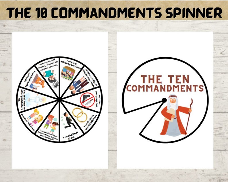The Ten Commandments Printable, Sunday School Craft, Bible Story ...
