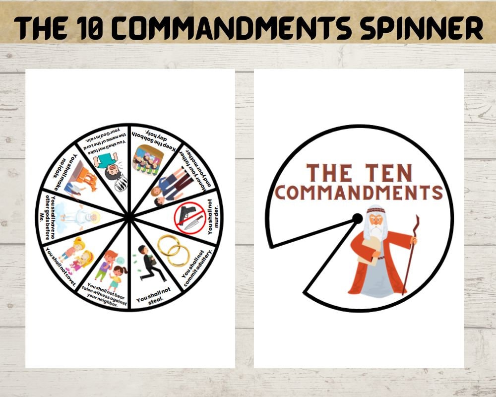 The Ten Commandments Printable, Sunday School Craft, Bible Story ...