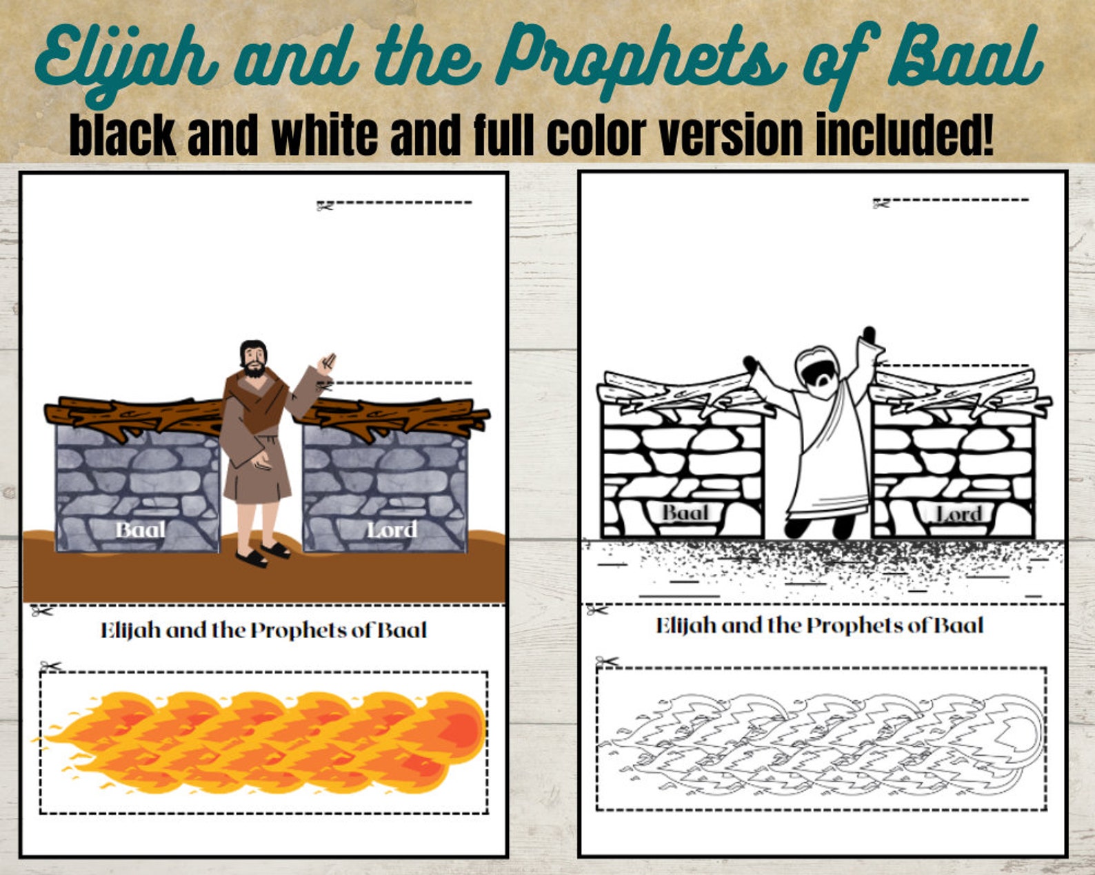 Elijah and the Prophets of Baal, Sunday School Craft, Bible Story ...