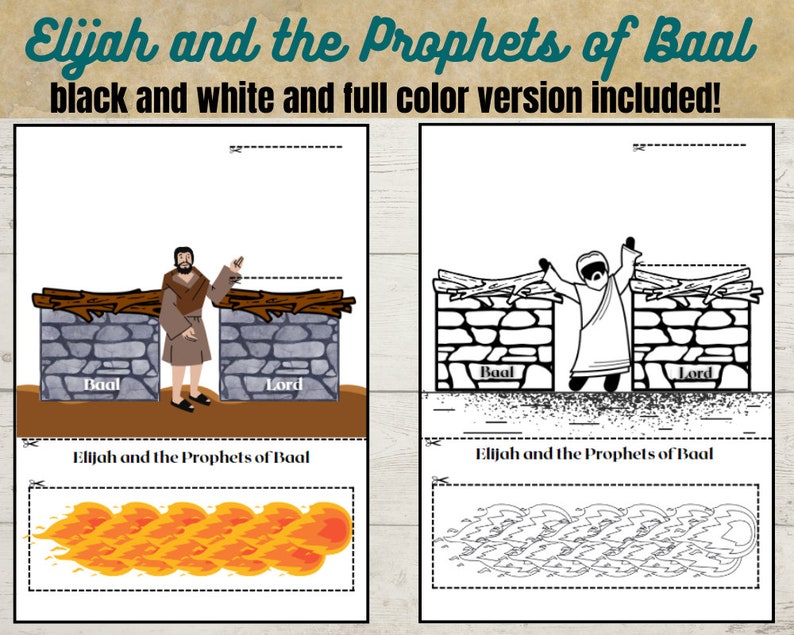 Elijah and the Prophets of Baal, Sunday School Craft, Bible Story ...