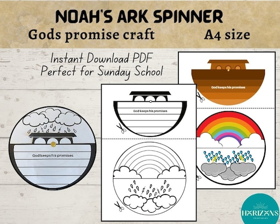 Noah's Ark Printable Sunday School Craft Bible Story - Etsy Australia