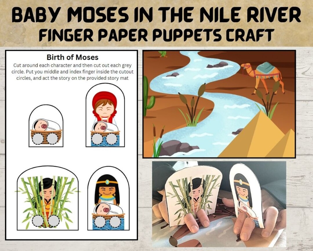 Birth of Moses Printable, Bible Activity for Kids, Genesis Old ...