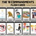 10 Commandments Flash Cards, Genesis, Flashcards, Bible Lesson for Kids ...
