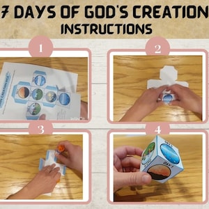 Days of Creation Printable, Bible Activity for Kids, Genesis, Old ...