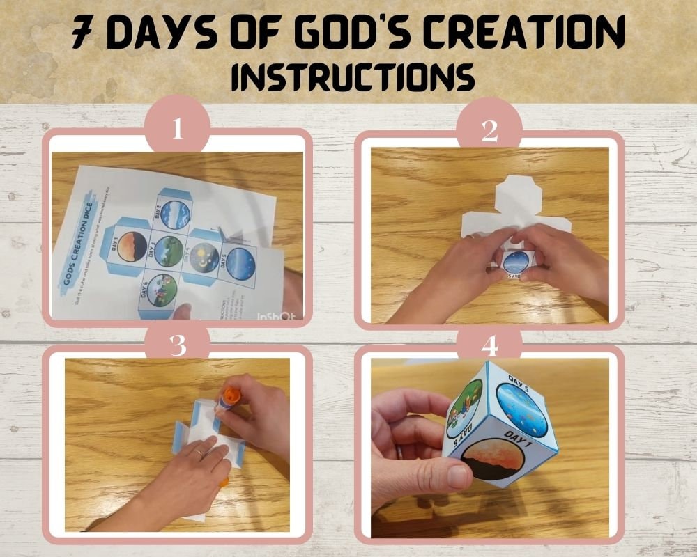 Days of Creation Printable, Bible Activity for Kids, Genesis, Old ...