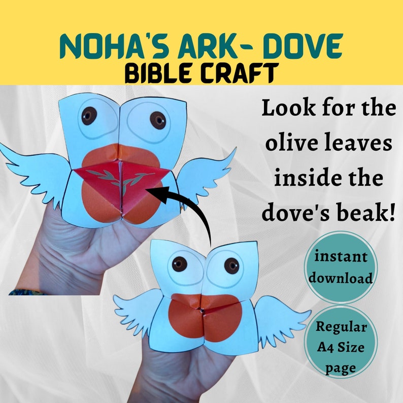 Noah's Ark, Dove, Bible Lesson for Kids, Homeschool Activities, Sunday ...