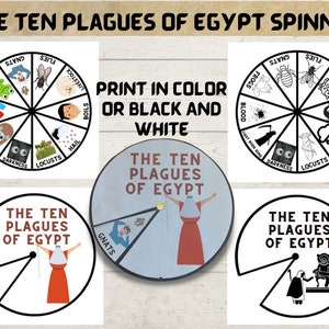 The Ten Plagues of Egypt Spinner, Sunday School Craft, Bible Story ...