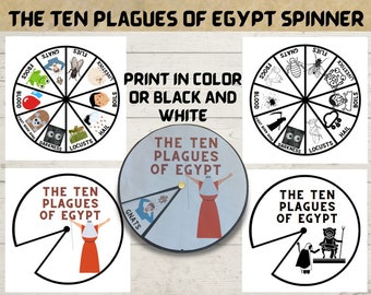 The Ten Plagues of Egypt Spinner, Sunday School Craft, Bible Story ...