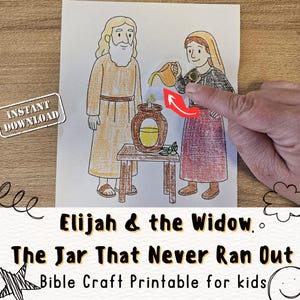 Elijah and the Widow Printable, Sunday School Craft, Bible Story Kids ...