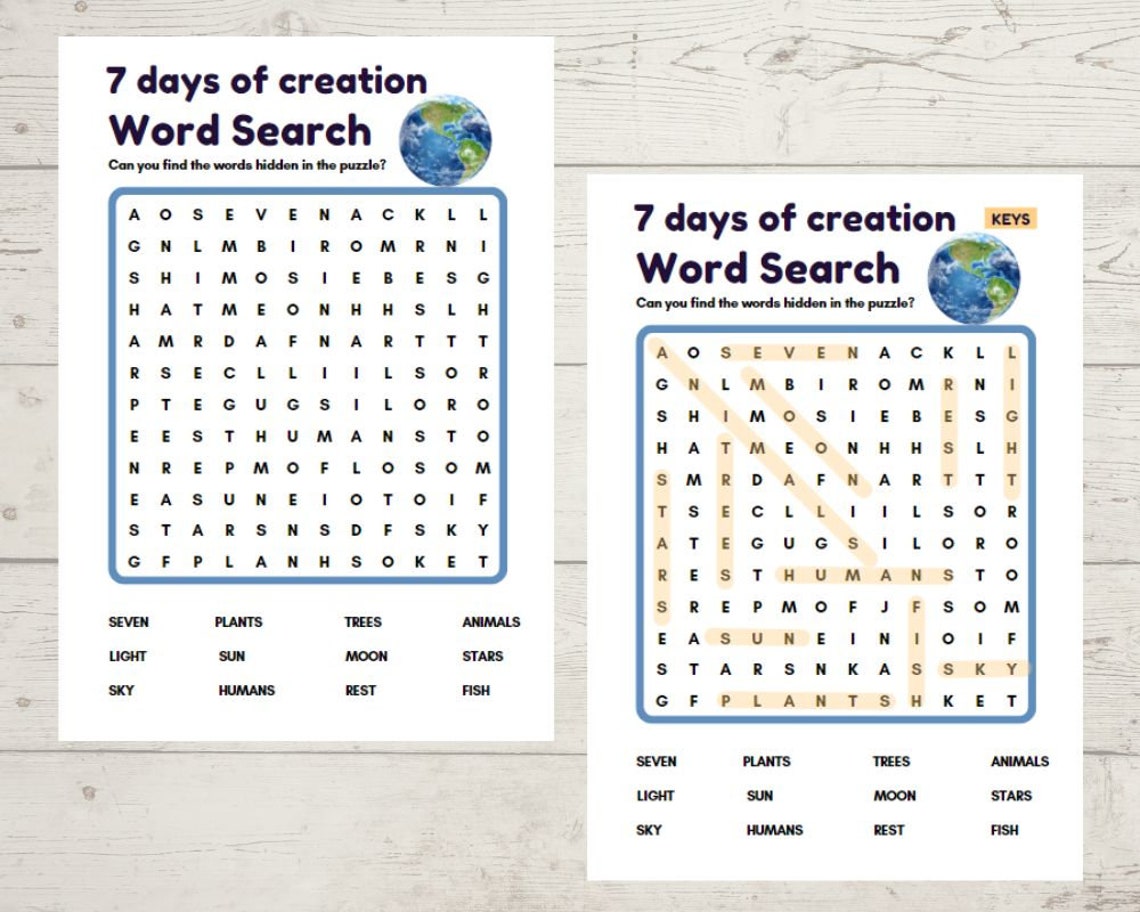 Days of Creation Bundle, Sunday School Activity, Bible Lesson Pages ...