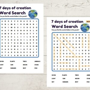 Days of Creation Bundle, Sunday School Activity, Bible Lesson Pages ...