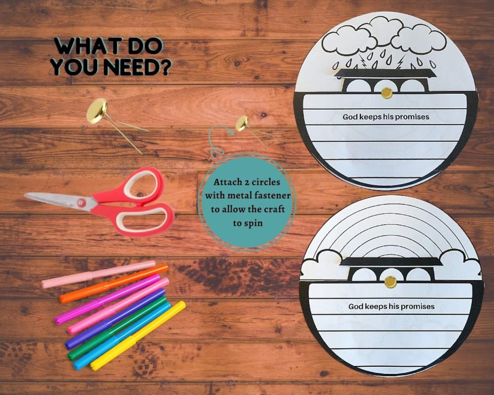 Noah's Ark Printable, Sunday School Craft, Bible Story Activity Kids ...