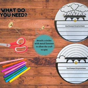 Noah's Ark Printable, Sunday School Craft, Bible Story Activity Kids ...