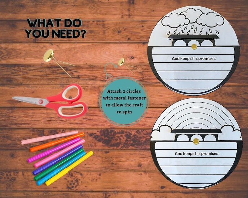 Noah's Ark Printable, Sunday School Craft, Bible Story Activity Kids ...