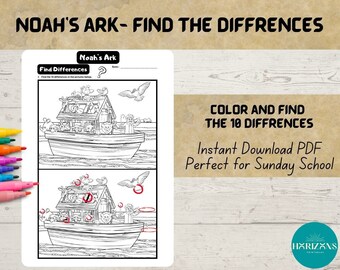 Noah's Ark Printable Bible Activity for Kids Genesis Old - Etsy UK