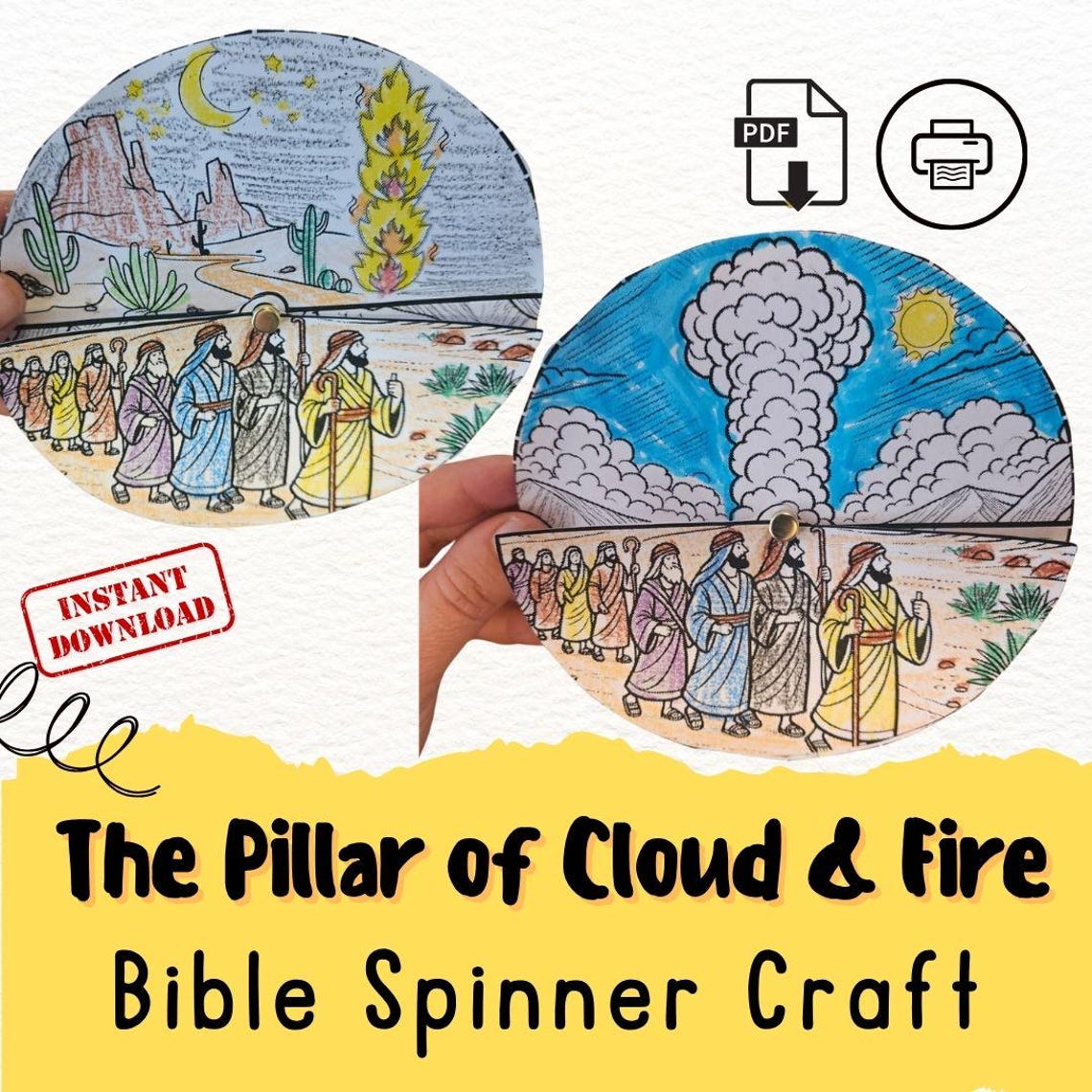 Pillar of Cloud and Fire Spinner Craft, Wilderness Israelites ...