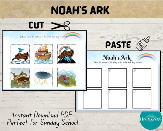 Noah's Ark Printable Bible Activity for Kids Genesis Old - Etsy