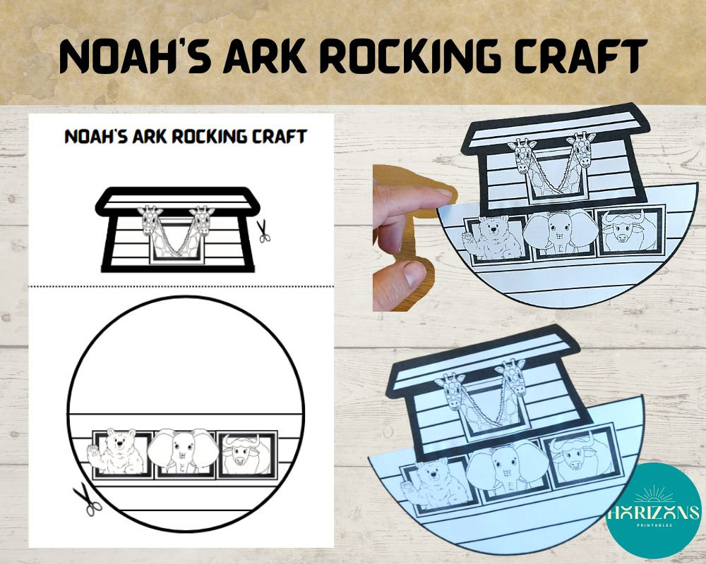 Noah's Ark Printable, Bible Activity for Kids, Genesis Old Testament ...