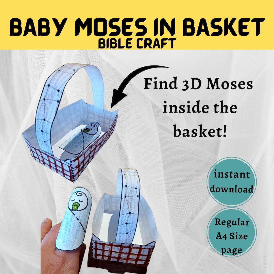 Baby Moses Printable, Sunday School Craft, Bible Story Activity Kids ...