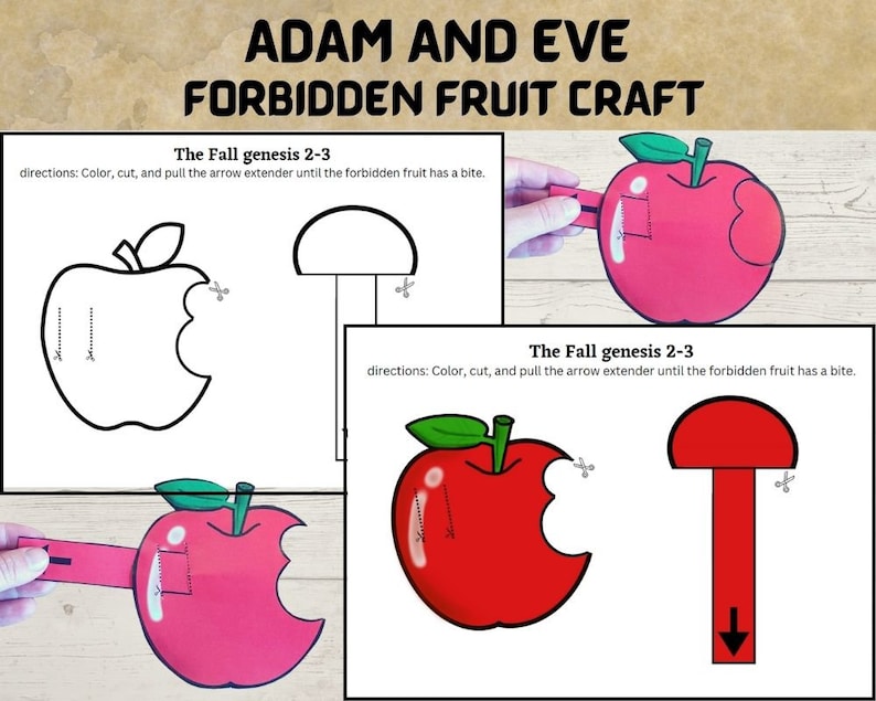 Adam and Eve Bible Craft for Kids, the Fall, Sunday School Craft ...