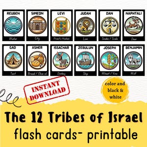 Tribes of Israel Cards - Etsy