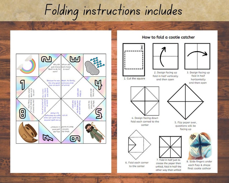 Noah's Ark Bible Story Activity, Sunday School Craft, Printable Paper ...