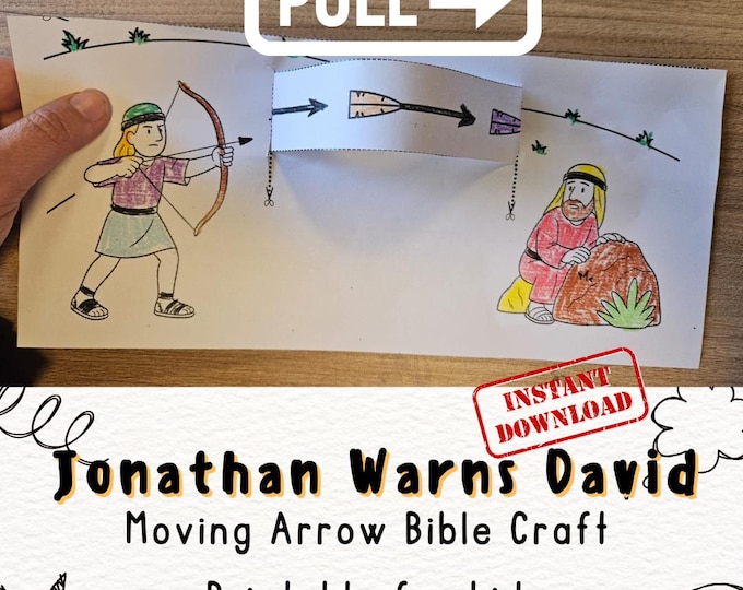 Jonathan Warns David – Printable Bible Craft, Samuel Shaul Bible Story ...