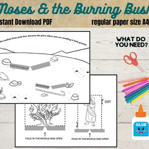 Moses and the Burning Bush, Sunday School Craft, Bible Story Activity ...